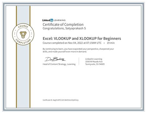 i m thrilled 💯 to share that i ve completed the excel vlookup and
