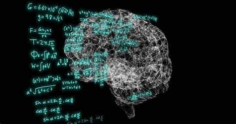 Animation Of Human Brain Scientific And Mathematical Data Processing