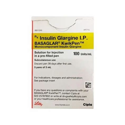 Basaglar Kwikpen Insulin Glargine Injection 100u Ml 3 Ml At ₹ 850 Box In Nagpur