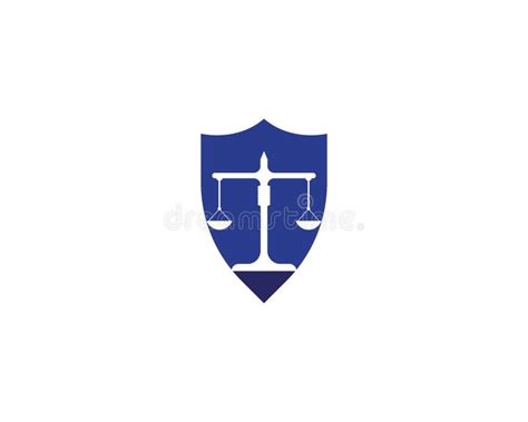 Plantilla De Logotipo De La Ley De Justicia Ilustración Del Vector