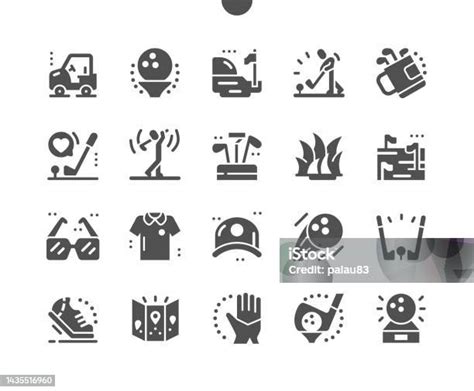 골프 스포츠 게임 골프 선수권 대회 연주를위한 전문 옷 엔터테인먼트 활동 벡터 솔리드 아이콘 간단한 픽토그램 골프에 대한 스톡 벡터 아트 및 기타 이미지 Istock