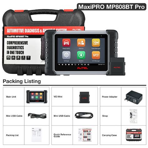 Us Ship 2 Years Free Update Autel Scanner Maxipro Mp808bt Pro Obd2 D