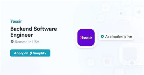 Backend Software Engineer Yassir Simplify Jobs