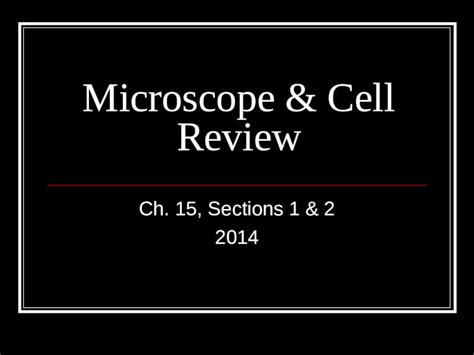 Ppt Microscope And Cell Review Dokumen Tips