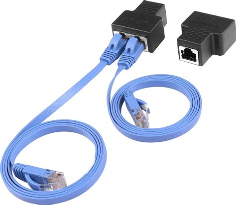 Amazon Com SinLoon 1 Pair RJ45 Splitter Adapter Ethernet Cable Splitter RJ45 Network
