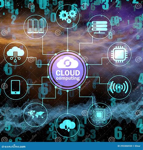 Cloud Computing Concept 3d Rendering Stock Illustration