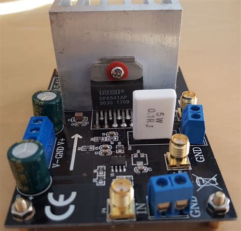 Side View Of Opa541 Module Function Generator Amplifier Generator