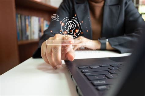 Ai Technology Artificial Intelligence Chatbot Chat And Talk With Ai Using Laptop For Search