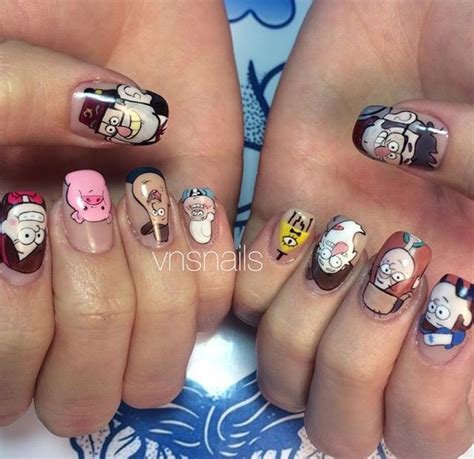 Gravity Falls Nails Nail Nailart Ногти Гелевые ногти Милые ногти