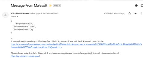 Publish To Amazon Sns Amazon Sns Connector