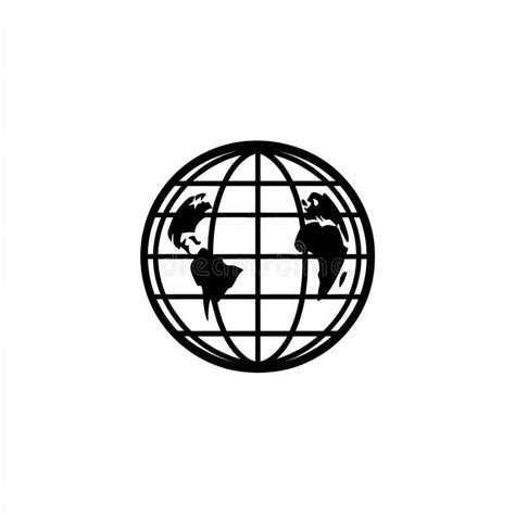 World Globe Icon Representing Globalization And Connectivity In A Minimalist Design Format