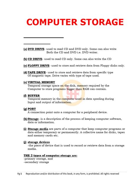 Computer Storagedocx Pdf Computer Data Storage Read Only Memory