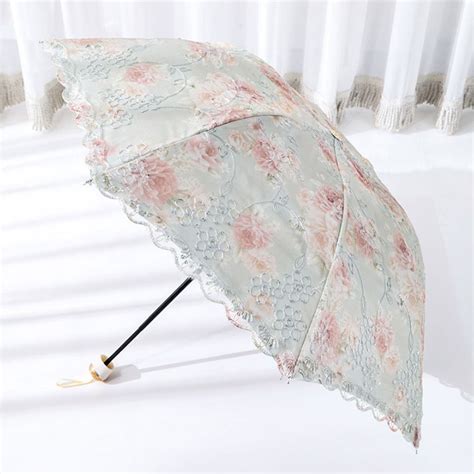 선블럭 장미 자수 레이스 양산 Upf50 햇빛차단 양산 에이블리