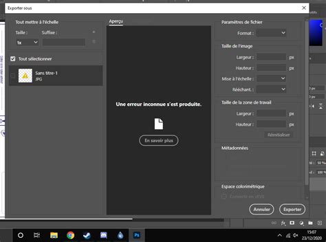 Solved Photoshop 2020 Export As Error An Unknown Error O Adobe Product Community 11020302
