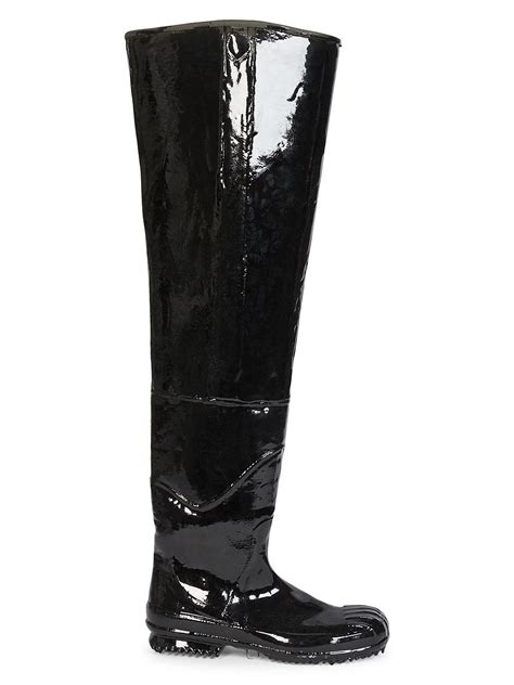 Maison Margiela Tall Rubber Boots In Black For Men Lyst