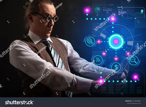 Funny Nerd Geek Digital Hud Elements Stock Photo Edit Now