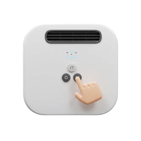 Air Purifier Control Panel 3d Render Clean Air Technology Interface