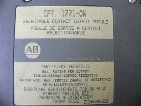 allen bradley 1771 ow output card fen industrial