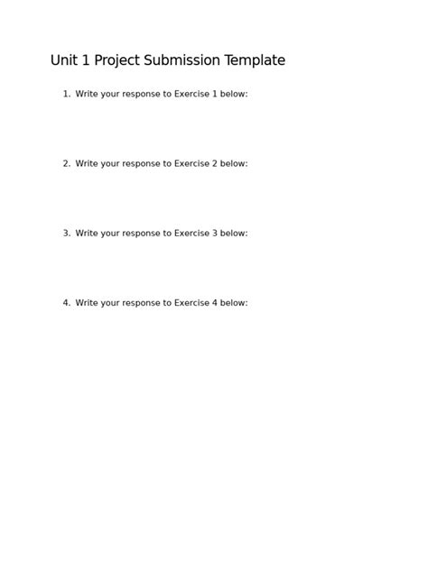 Unit 1 Project Template Pdf