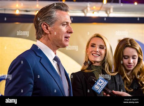 Governor Gavin Newsom Is Interviewed Prior To The Start Of The