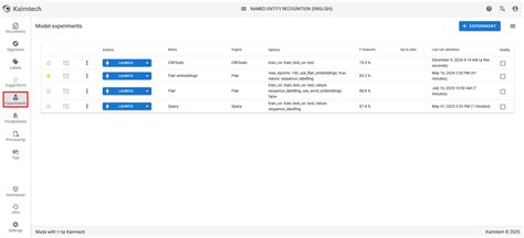 How To Experiment Entity Detection With Models Kairntech Documentation