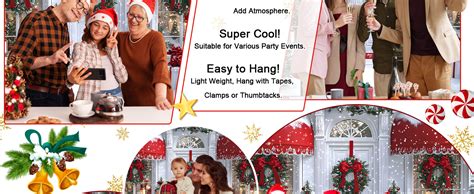 Avezano 8x6ft Christmas Backdrop Christmas Photo Backdrop
