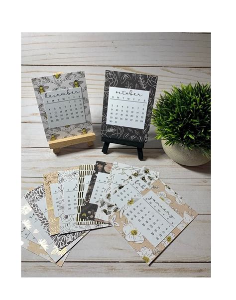 2026 Mini Calendar With Stand Desk Calendar Bumblebee Calendar