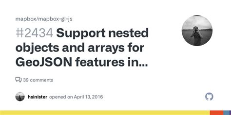 Support Nested Objects And Arrays For Geojson Features In Query