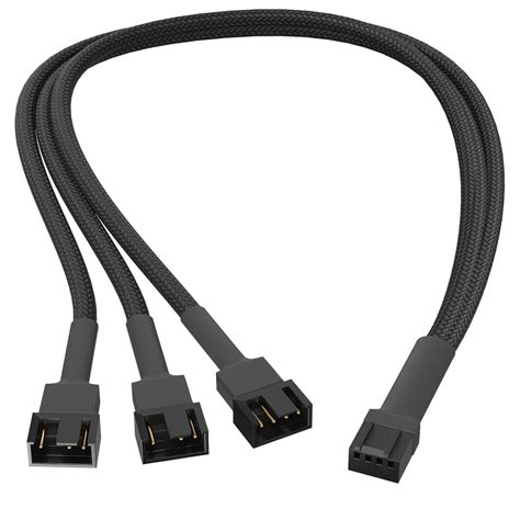 Кабель удлинитель для вентилятора ПК 4 Pin F 1х 4 Pin 2х 3 Pin M разветвитель переходник