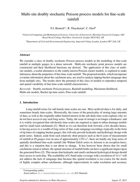 pdf multi site doubly stochastic poisson process models for fine