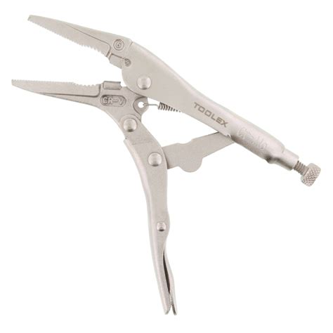 Toolex Plier Locking 6 150mm Long Nose With Wire Cutter Quick