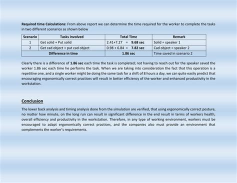 Ergonomics Project In Jack Simulation Pdf Business Business And Finance