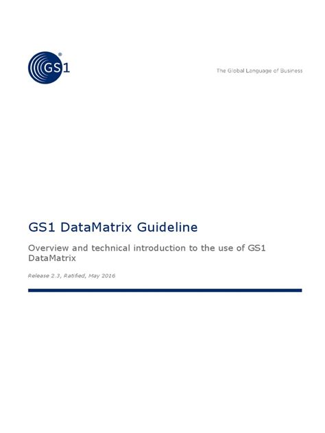 Gs1 Datamatrix Guideline Pdf Image Scanner Barcode