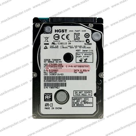 Harddisk HGST Travelstar 320GB 2.5" SATA 5400 RPM