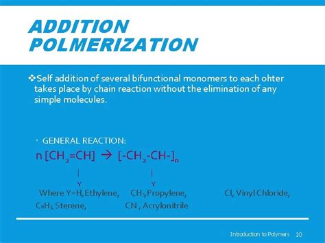 Polymers Introduction Classification Of Polymers Addition Condensation