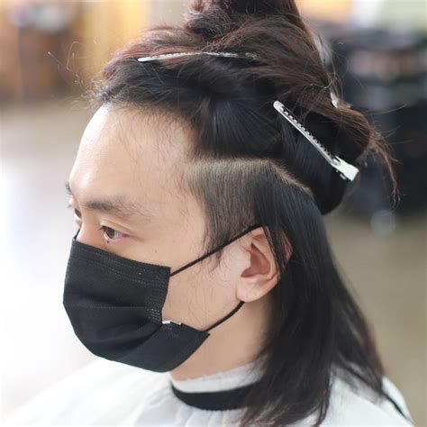 남자댄디투블럭 댄디컷 앞머리가 긴 스타일의 댄디투블럭 경기광주미용실 라온헤어 신현동미용실