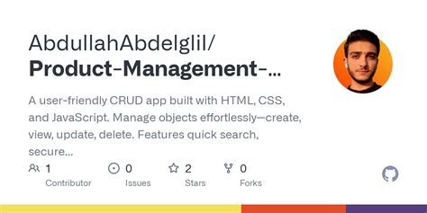 GitHub AbdullahAbdelglil Product Management System A User Friendly CRUD App Built With HTML