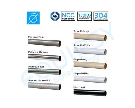 Modular Grab Rails Brushed Satin Tube Equipsy