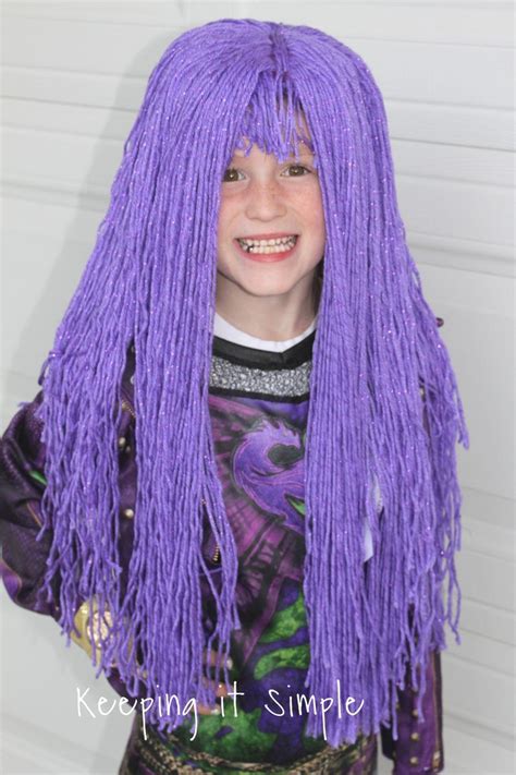 Purple Yarn Wig For Mal From Descendants 2 Costume Keeping It Simple