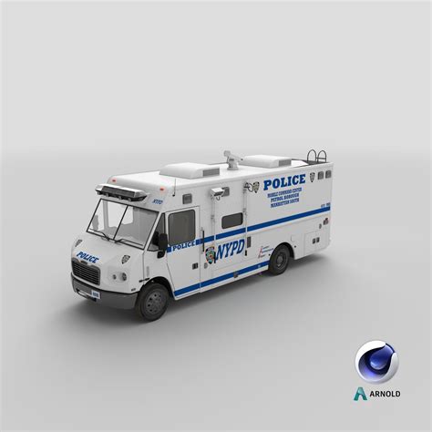 Nypd Mobile Command Center Simple Interior 3d Model 69 3ds Blend C4d Fbx Max Ma Lxo