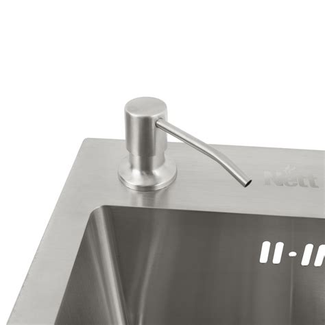 ᐉ Кухонна мийка Nett Ns 7848 з крилом накладна з неіржавкої сталі 24030 • Краща ціна в Києві