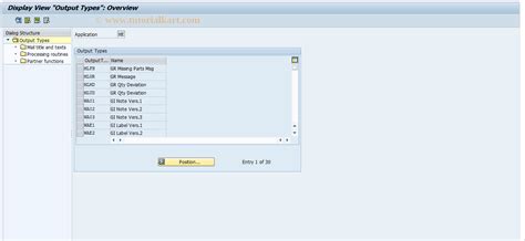 M706 SAP Tcode Maintain Output Types Invoice Mgmt