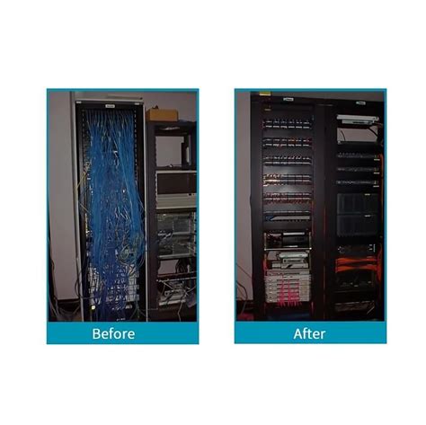 RJ Cable Manager Rack Inch Ports Network Patch Cord Management WMPFSE