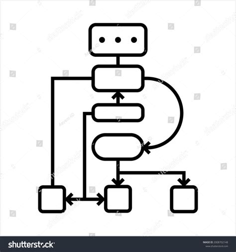 Workflow Icon Systematic Pattern Activity Resources Stock Vector Royalty Free