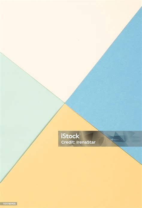 추상적인 기하학적 종이 배경입니다 패션 트렌드 색상 배경 파스텔 색상입니다 최소한의 개념입니다 평면 누워 평면도 복사 공간 0명에 대한 스톡 사진 및 기타 이미지 Istock