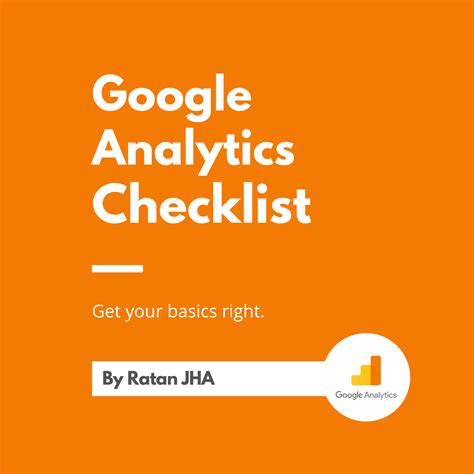 Google Analytics Checklist Ratan Jha Digital