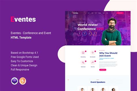 Eventes Conference And Event HTML Template