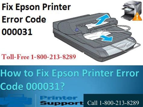 How To Fix Epson Printer Error Code 000031