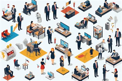 Business Isometric Icons Features Premium Ai Generated Vector