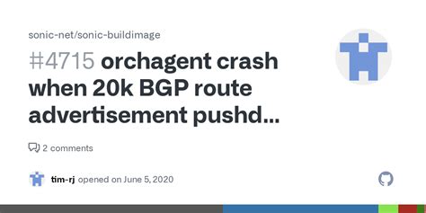 Orchagent Crash When 20k Bgp Route Advertisement Pushd Local Device · Issue 4715 · Sonic Net
